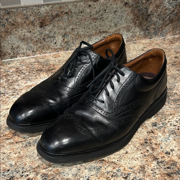 Rockport | Shoes | Rockport Mens Black Leather Wingtip Oxford Dress ...